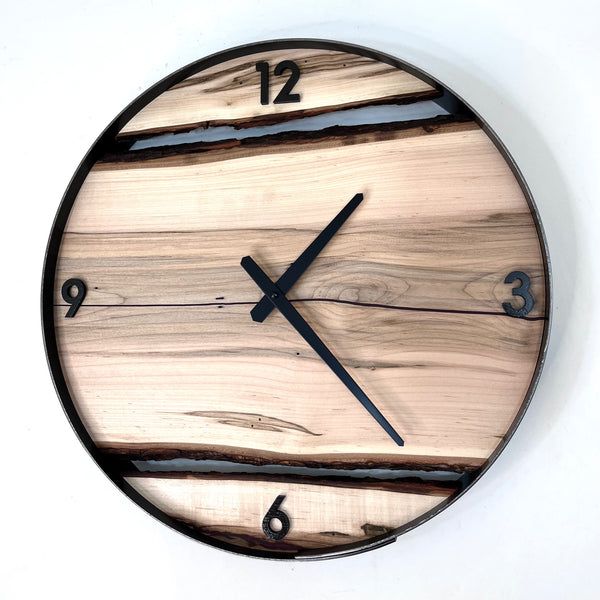 *NEW // 18” Ambrosia Maple Live Edge Wood Clock - Generational Design Works
